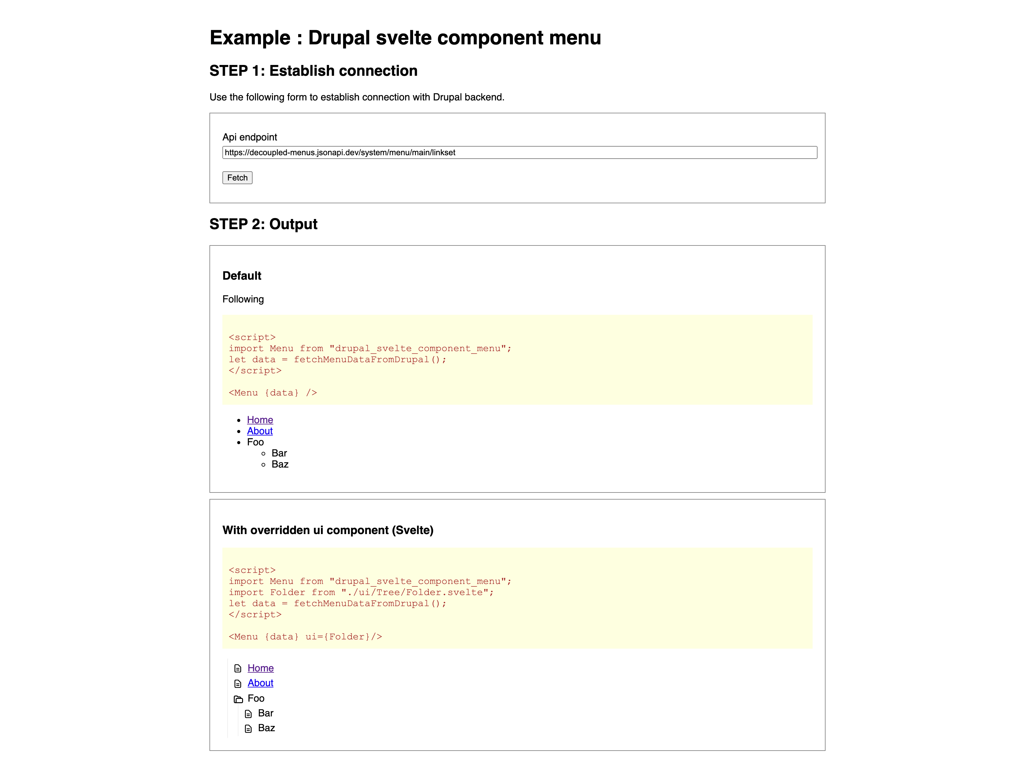 Drupal svelte component menu | Drupal.org